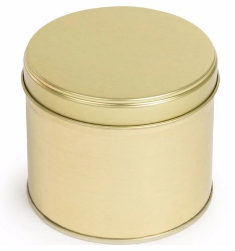 Gold Round Welded Side Seam Tin 100ml